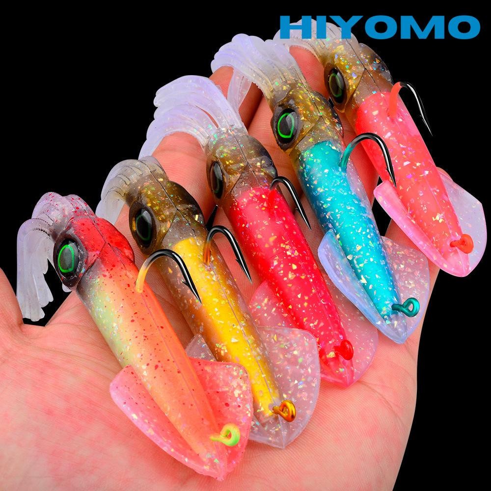 PROBEROS 1pcs Luminous UV Soft Squid Lure 35.5g 47.2g เหยื่อ Octopus ...
