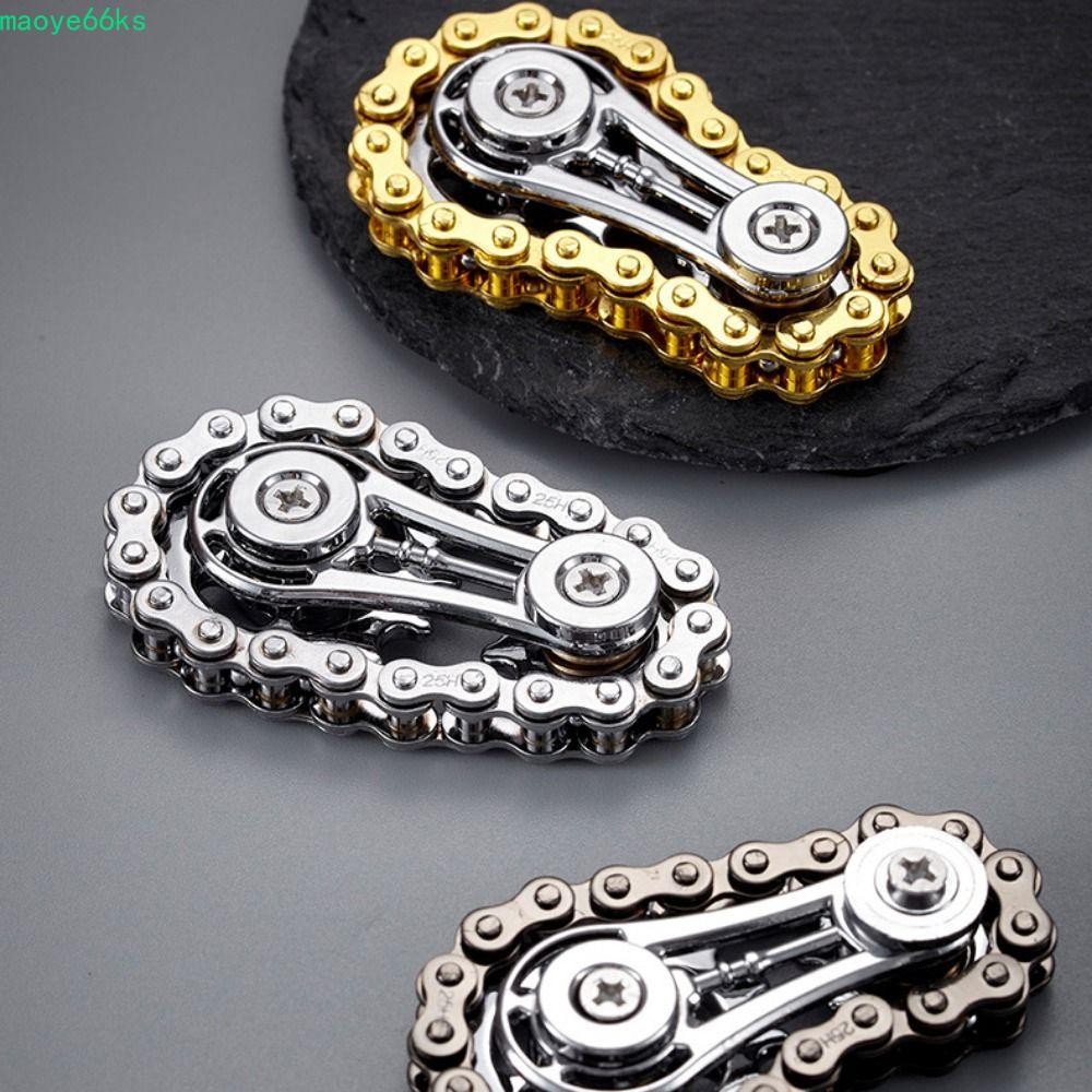 MAOYE มือ Spinner Chain Gear, Spinning Top Chains Gear ปลายนิ้ว Gyro ...