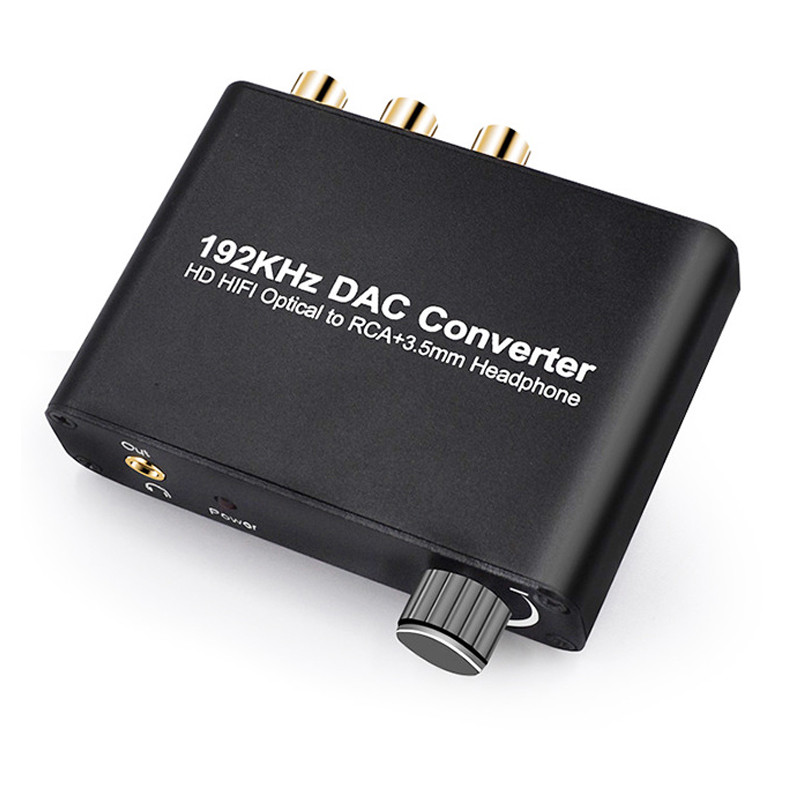 192 Khz DAC HD HIFI Coaxial Optical เป็น Analog RCA R/L เสียง 3.5 มม. ...