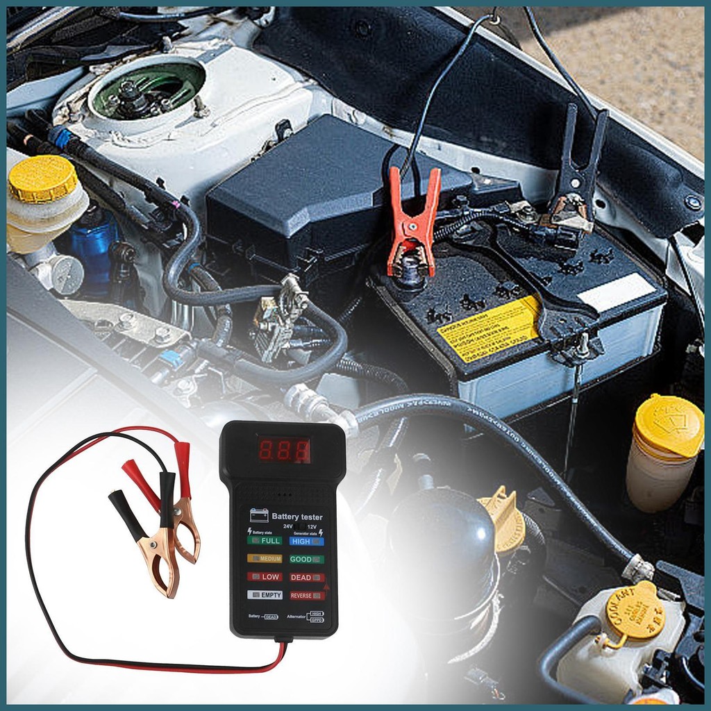 ยานยนต์แบตเตอรี่ Checker 12V/24V โวลต์มิเตอร์และเครื่องวิเคราะห์ระบบ ...