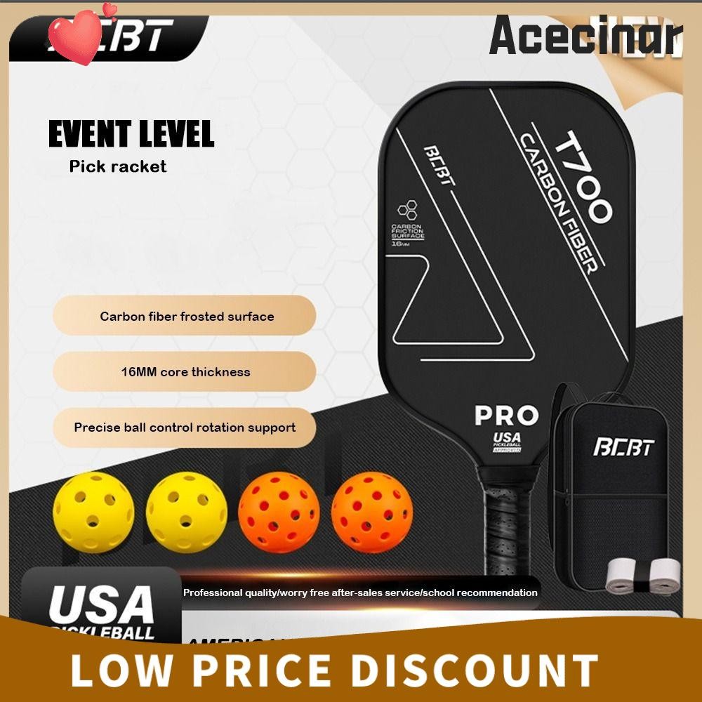 ACECINAR 1 ชิ้น Pickleball Paddles ทำจาก T700 คาร์บอนไฟเบอร์, สบายมือ ...