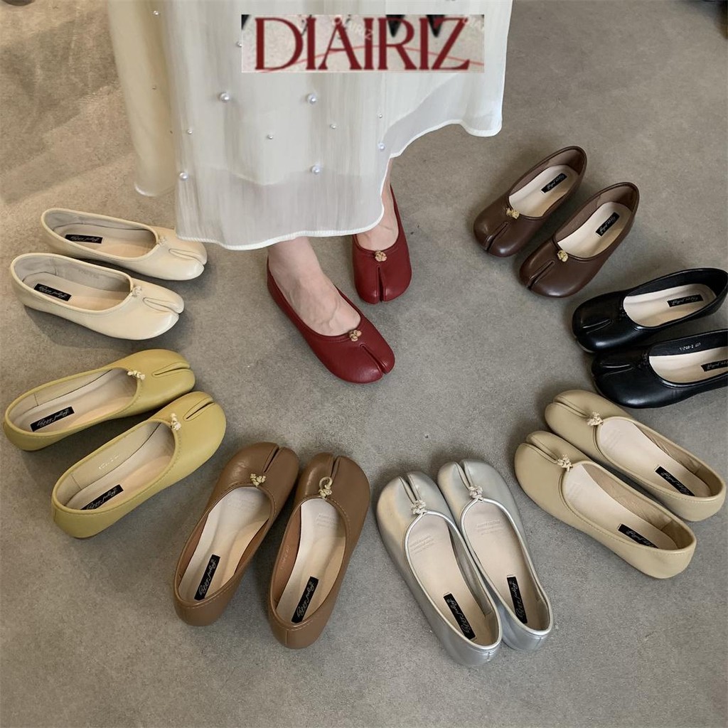 [DIAIRIZ] Flat Peas Pig Feet Shoes รองเท้าผู้หญิง 2025 ฤดูใบไม้ผลิฤดู ...