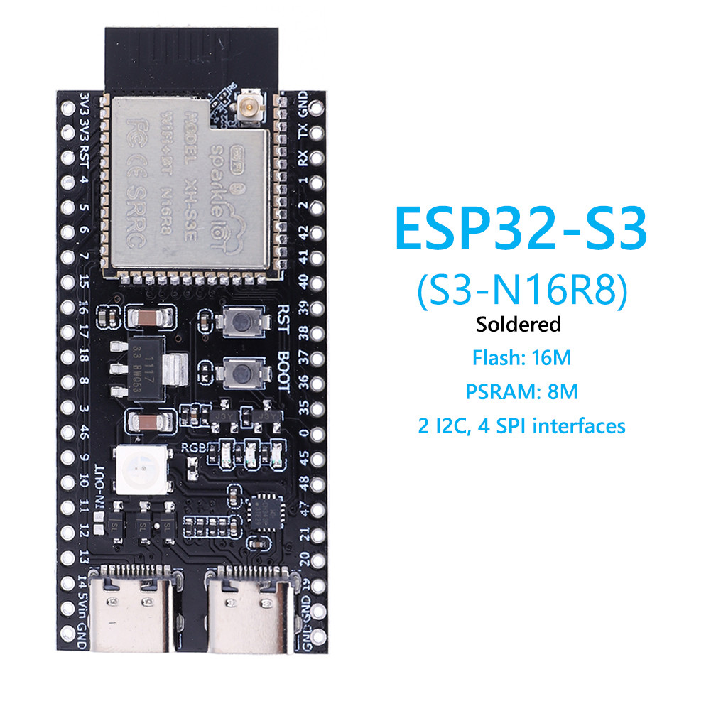 [aigoni.th] N8R2/N16R8 ESP32-S3 Dual Type-C Development Board บอร์ดขยาย Core Board สําหรับ ...