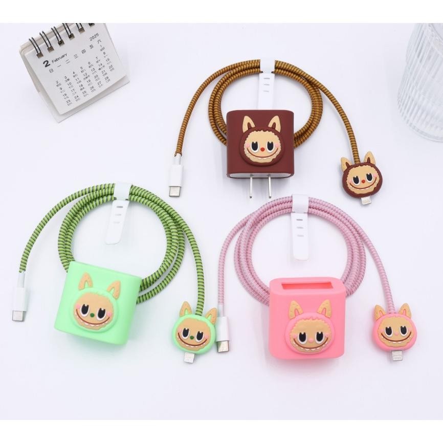 แฟชั่น Labubu Data Cable Protector สําหรับ Apple IPhone 18W/20W Charger ...
