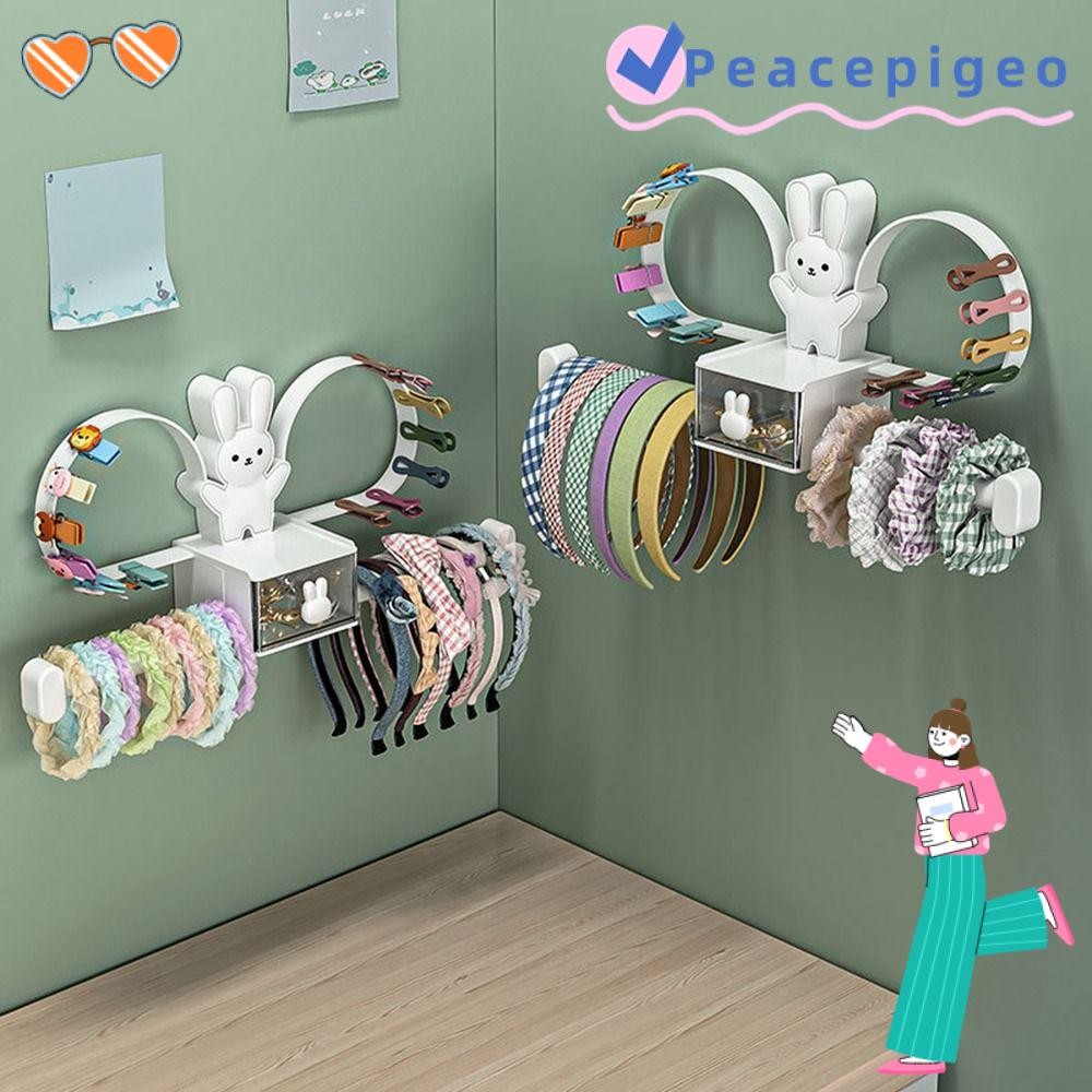 PEACEPIGEO HairHoop Display Holder, Punch-free Hairpin Hairband Storage ...