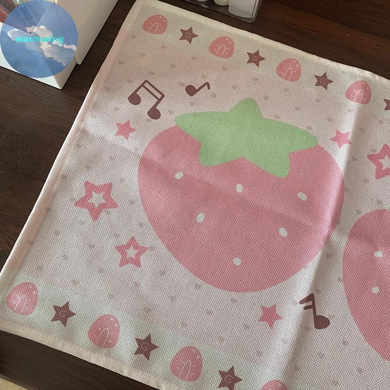 Warmwing INS สีชมพูดนตรีหมายเหตุสตรอเบอร์รี่ตาราง Mats โต๊ะทํางาน Matputer Keyborad Pad ตาราง ...