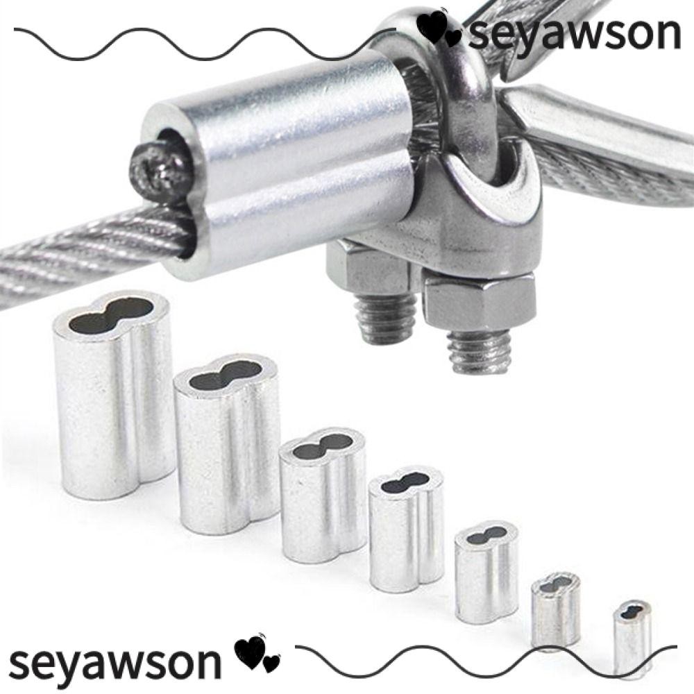 SEYAWSON 10-50 ชิ้นคลิปสาย, M1 ถึง M12 Double Hole Crimp Sleeve, 8 ...