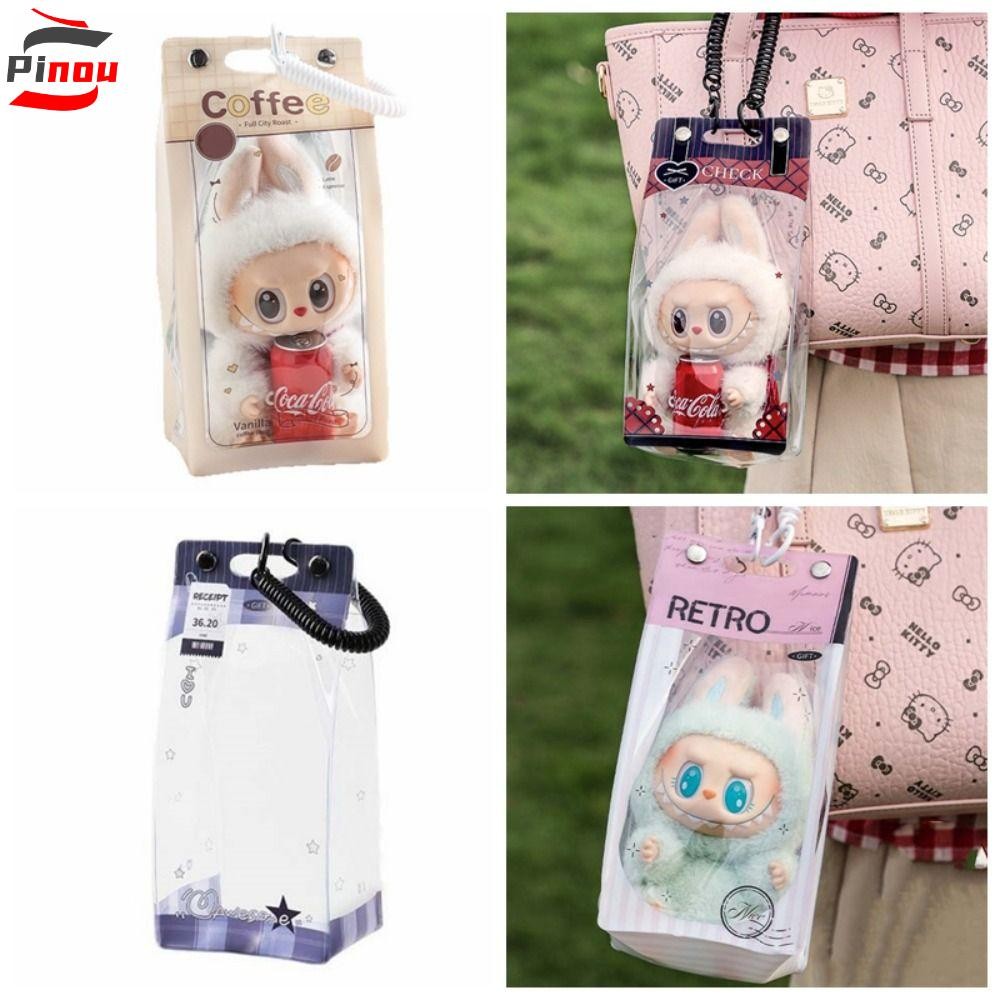 PINOU Labubu กระเป๋า,นั่งท่าทาง Protector Case Labubu ฝาครอบป้องกัน ...