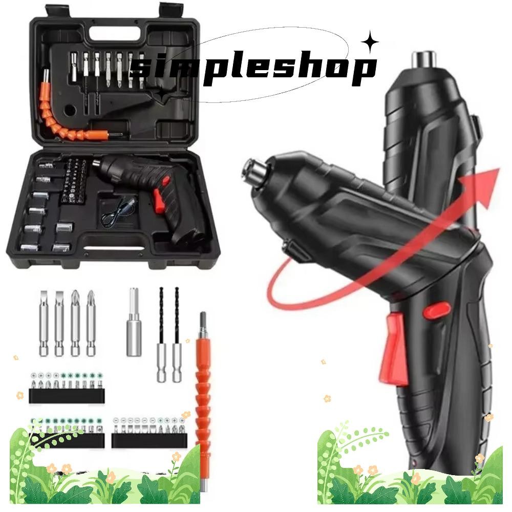 SIMPLESHOP 3/15/47PCS 3.6v ชุดไขควงไฟฟ้า, ชุดเครื่องมือไฟฟ้าแบบพกพาชาร์จสว่านกระแทกไร้สาย ...