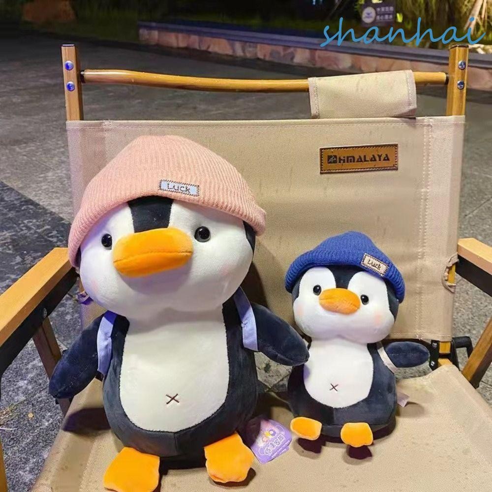 SHANHAI Penguin Plush ของเล่น,การ์ตูนจําลองสัตว์ Penguin หมอนนุ่ม ...