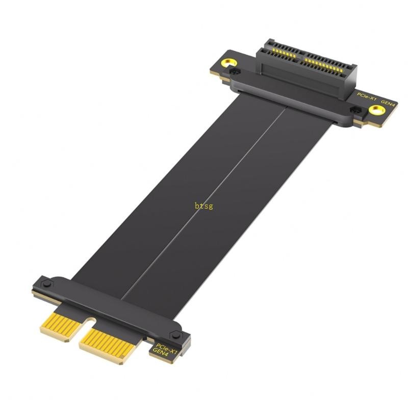 Btsg PCIE4 0 1X Extender Risers สายยืดหยุ่นมุมขวา PCIE พอร์ต GPU กราฟิก ...