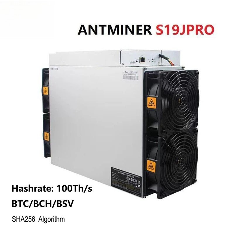 ใช้แล้ว 50% ใหม่ Bitmain Antminer S19JPro 104Th/s S19 95T S19pro 110T เครื่องขุด Asic Bitcoin ...