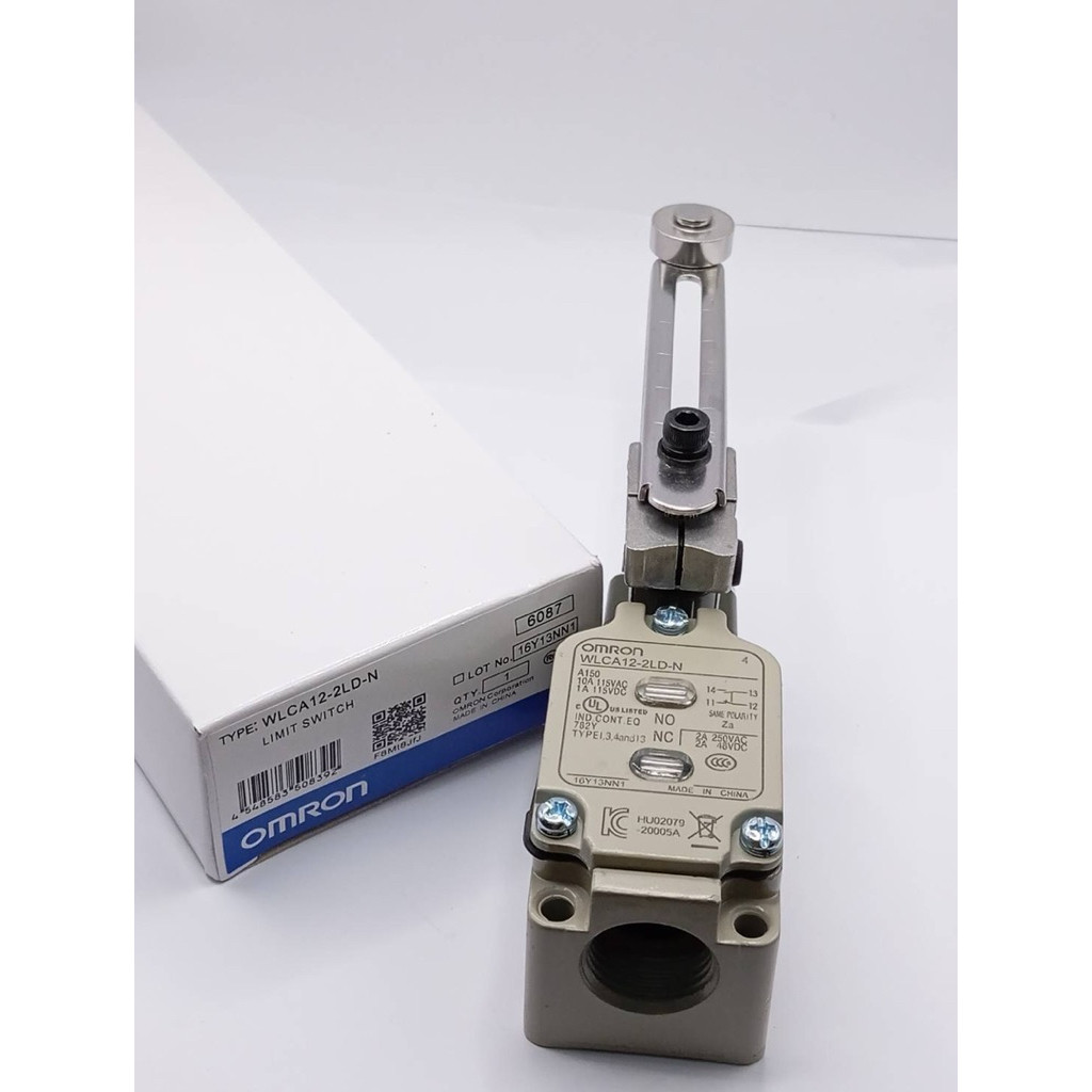 WLCA12-2LD-N แท้ Omron Limit Switch ก้านยาว มีล้อ มีไฟ LED ลิมิตสวิตช์ ...