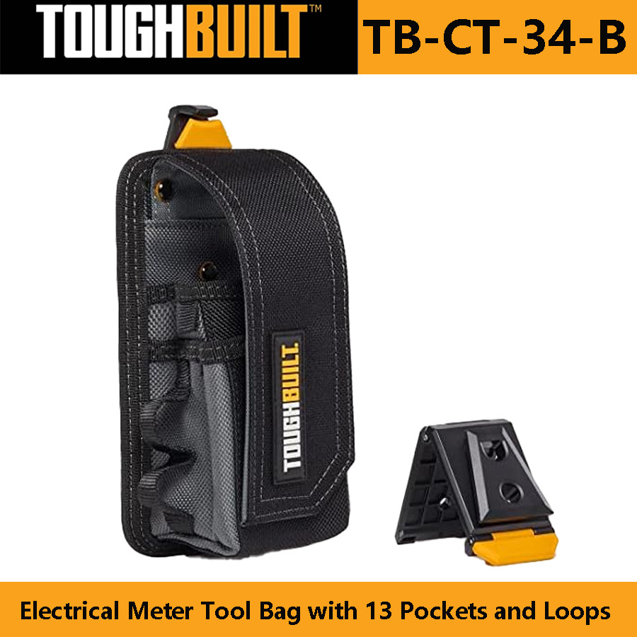 TOUGHBUILT TB-CT-34-B กระเป๋าเครื่องมือมิเตอร์ไฟฟ้า 13 กระเป๋าและห่วง ...
