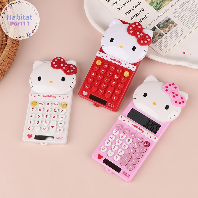 HabitatPort น่ารัก Hello Kitty เครื่องคิดเลขขนาดเล็กการ์ตูน KT Cat แบบ ...