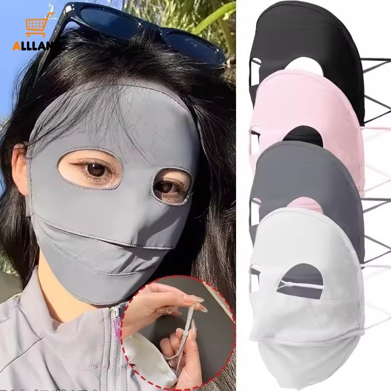 Summer Full-Face Anti-UV Face Cover - หน้ากากป้องกันแสงแดดผ้าไหม ...
