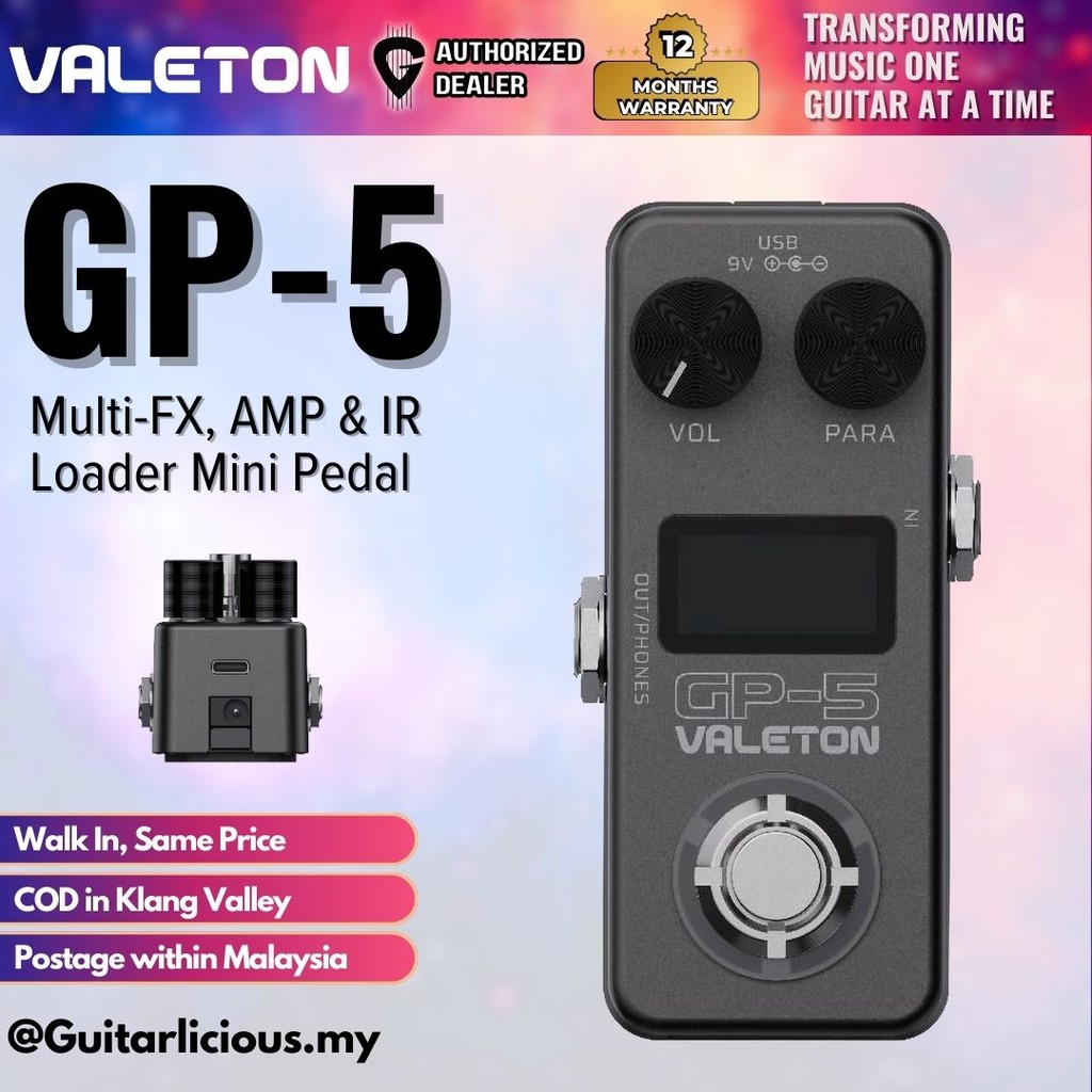 Valeton GP-5 Multi-FX, AMP & IR Loader Mini Pedal ( GP5 / GP 5 ...