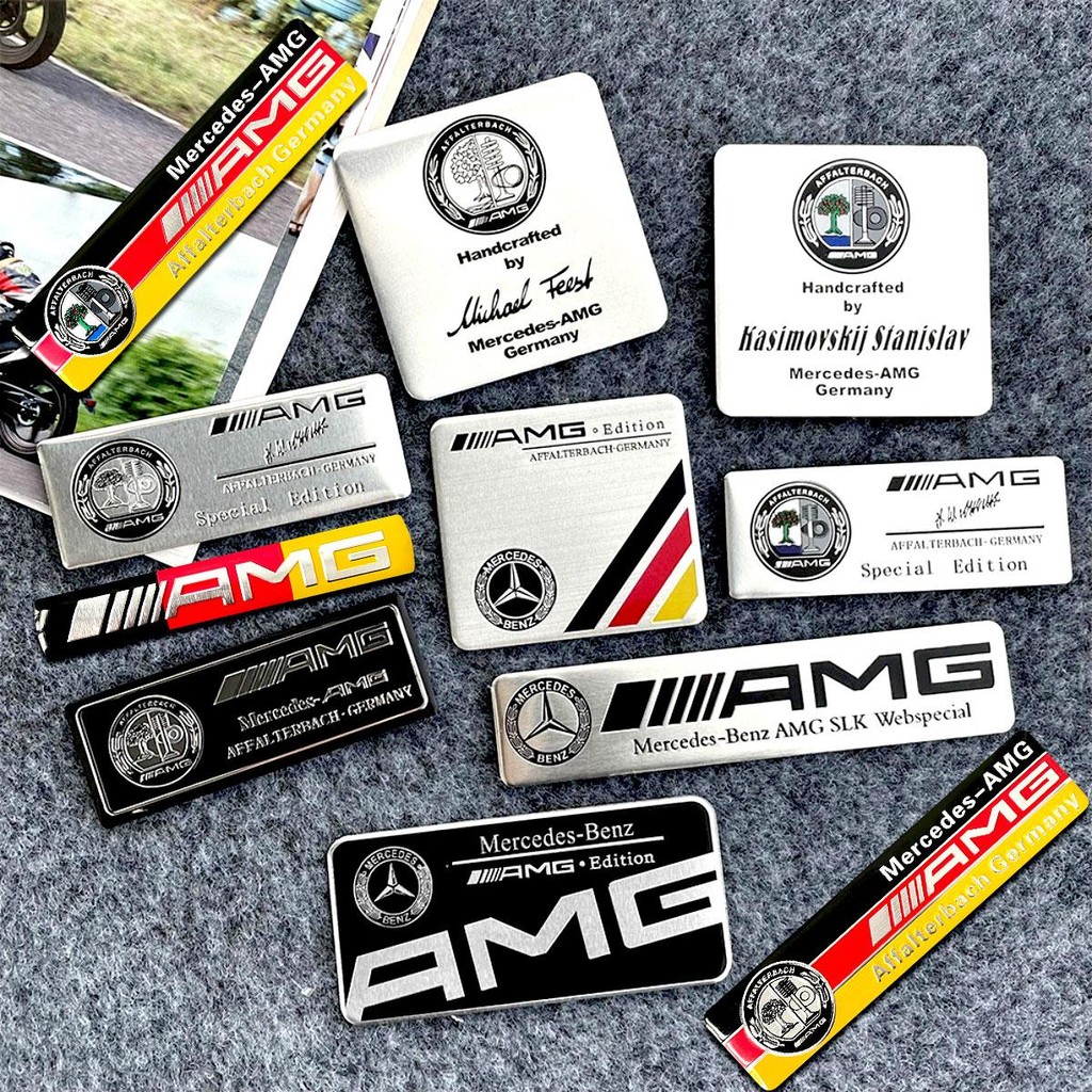 Mercedes-Benz Apple Tree อลูมิเนียม 3D สติกเกอร์ AMG โลโก้รถตกแต่งรูป ...