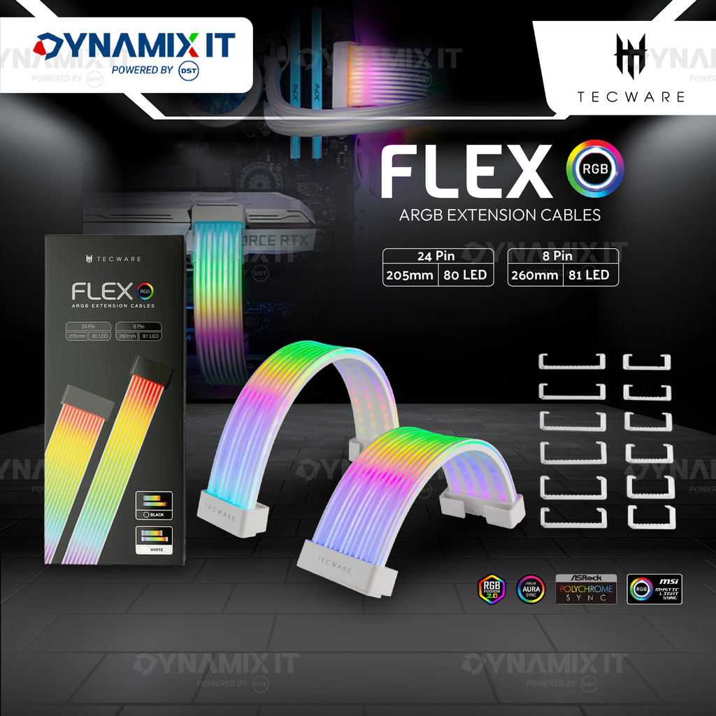 TECWARE FLEX ARGB สายเสริม - สีขาว | Shopee Thailand