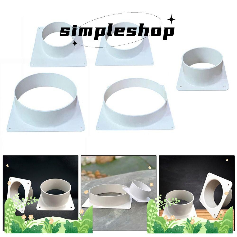 SIMPLESHOP 1 ชิ้น Air Outlet Adapter, หน้าแปลนติดตั้งง่าย Air Vent Duct Connector, เครื่องมือท่อ ...