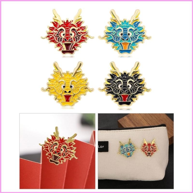 INF Dragon Totem Shape เข็มกลัดสไตล์จีน Breastpin เครื่องประดับสำหรับคน ...