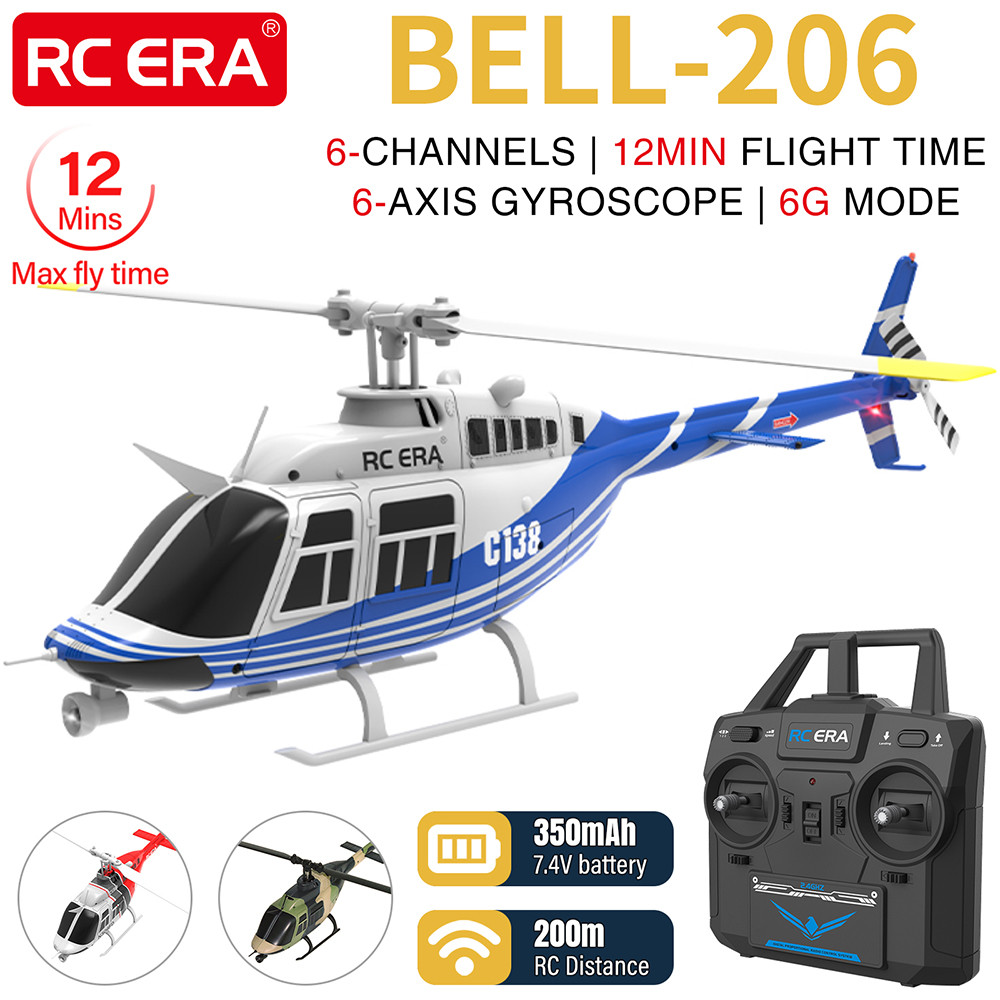 RC ERA C138 BELL 206 Jet Ranger 6 แกน Gyro Stabilized ความสูงถือ 4ch RC ...