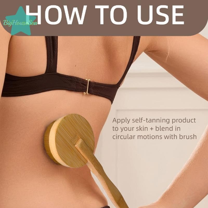 [BigHouseSea] Self-tanning Back Applicator แปรงขัดหลังเพื่อทาโลชั่น Ointment Uniform Long Handle ...