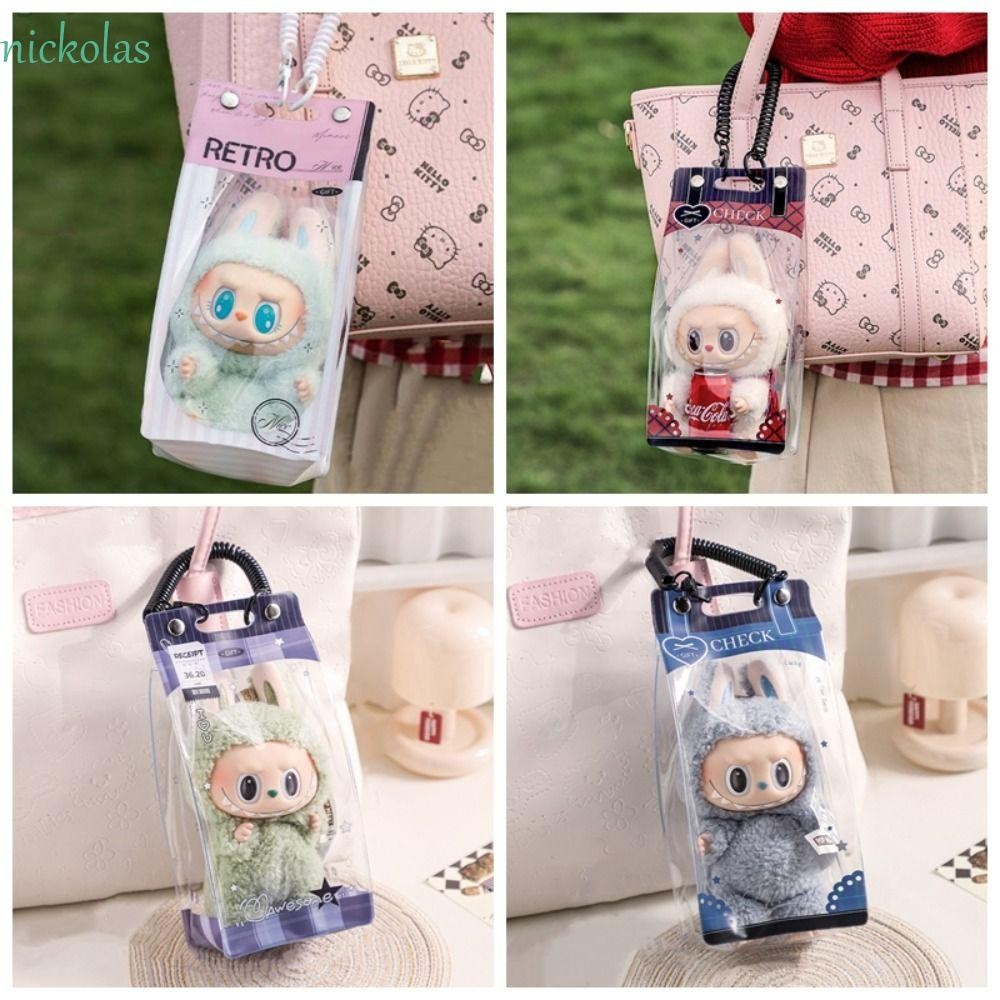 NICKOLAS Labubu กระเป๋า,นั่งท่าทาง Protector Case Labubu ฝาครอบป้องกัน ...