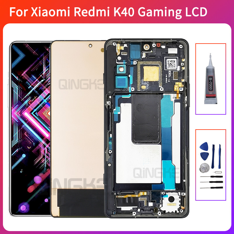 LCD สําหรับ Xiaomi Redmi K40 Gaming OLED จอแสดงผล LCD หน้าจอสัมผัสแผงหน้าจอ digitizer Assembly ...