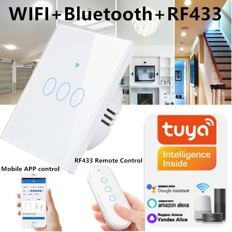 สวิตช์ไฟ WIFI TUYA Smart Life TUYA สวิตช์อัจฉริยะใช้งานได้กับ Alexa ...