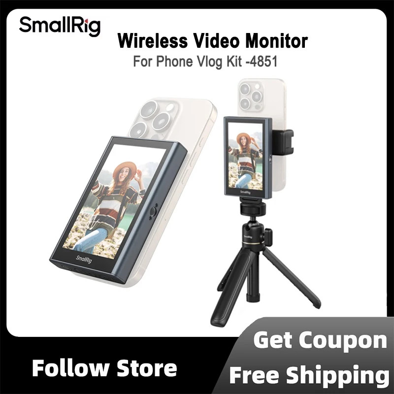 SmallRig Magnetic Vlog Selfie Monitor หน้าจอ 10m รีโมทคอนโทรลไร้สาย ...