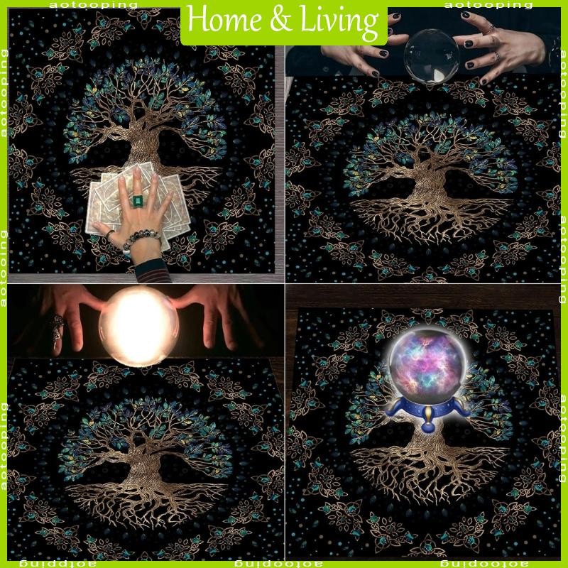 AOTOO เกมกระดานการ์ด Pad Tarot ผ้าปูโต๊ะ Rune Divination แท่นบูชา ตารางครอบคลุม | Shopee Thailand