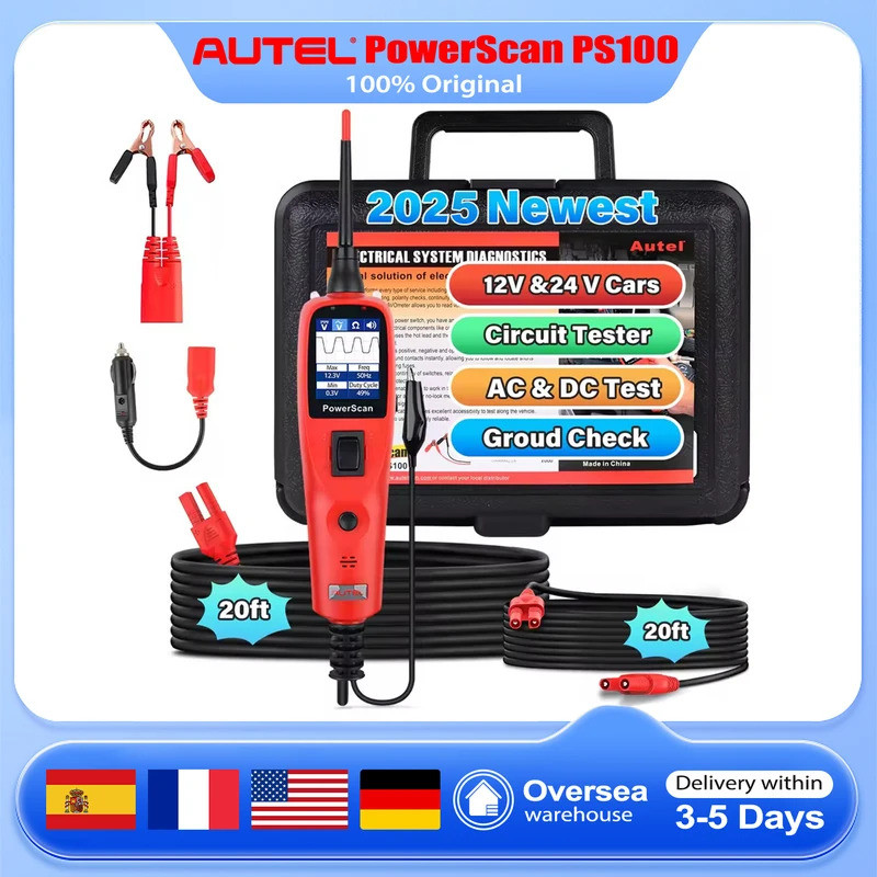 Autel PowerScan PS100 เครื่องทดสอบวงจรอัตโนมัติวินิจฉัย AVOmeter ...
