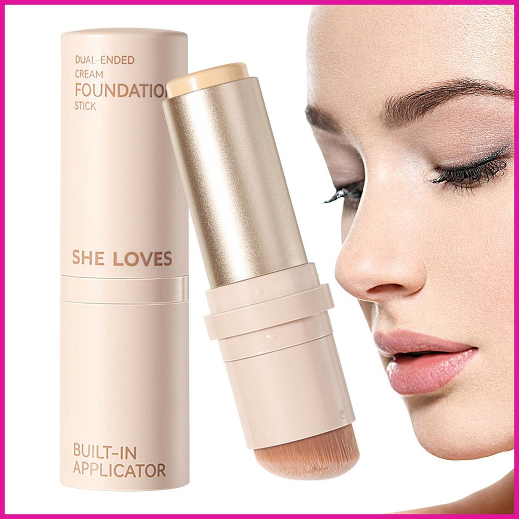 รองพื้นแบบแท่งพร้อมแปรง Double-End Foundation Face Stick Multi-Use ...