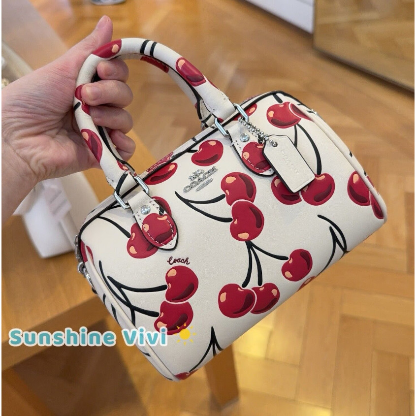 Mini Rowan Crossbody Bag Cherry Print CY745 กระเป๋าสะพายข้าง COAC H ...