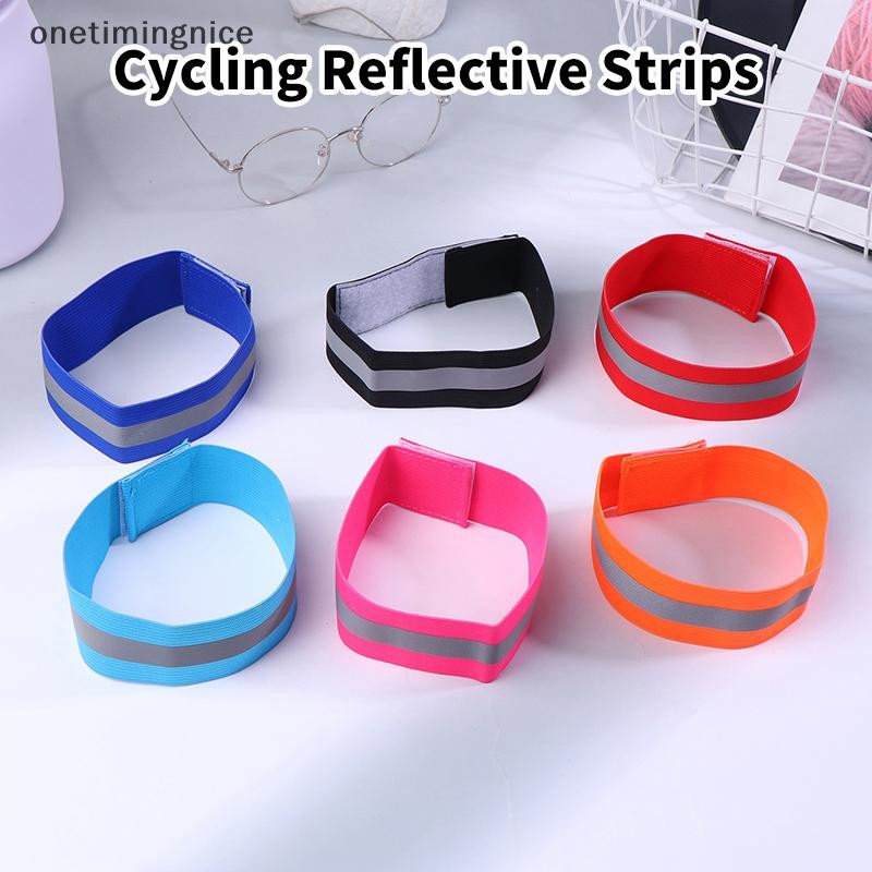 Onetimingnice แถบสะท้อนแสง Bike Bind Strap Safety Alert Pant Arm Leg ...