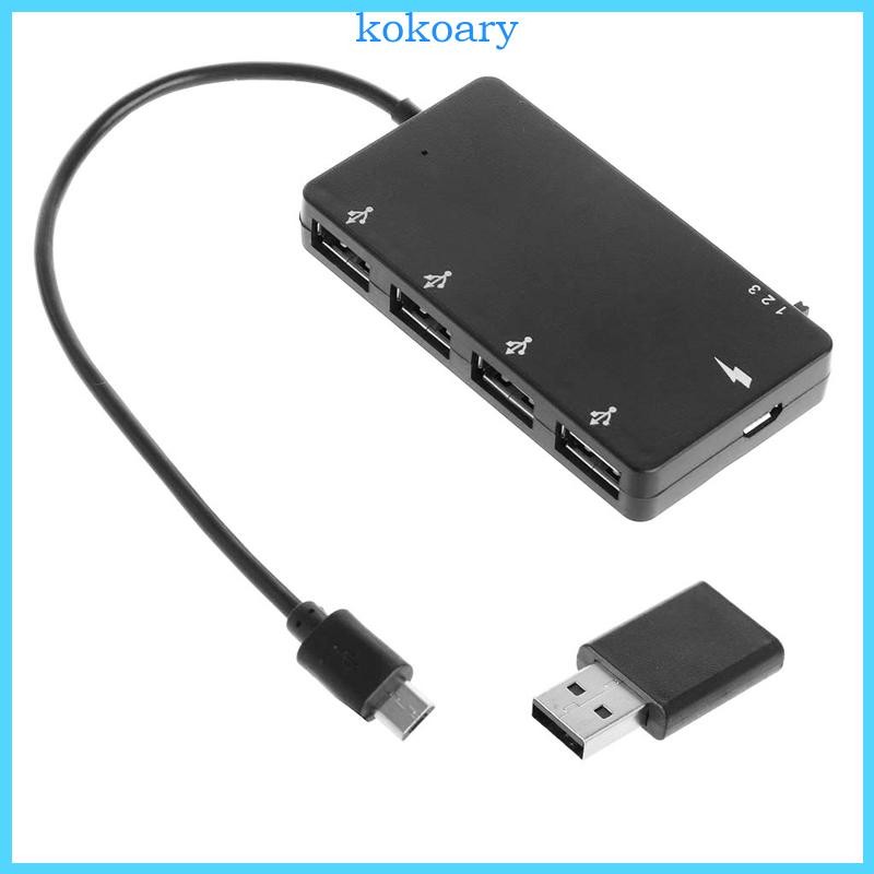 KOK 5 in 1 USB Hub Micro USB OTG 4 Port Hub Power Adapter Cable รองรับ ...