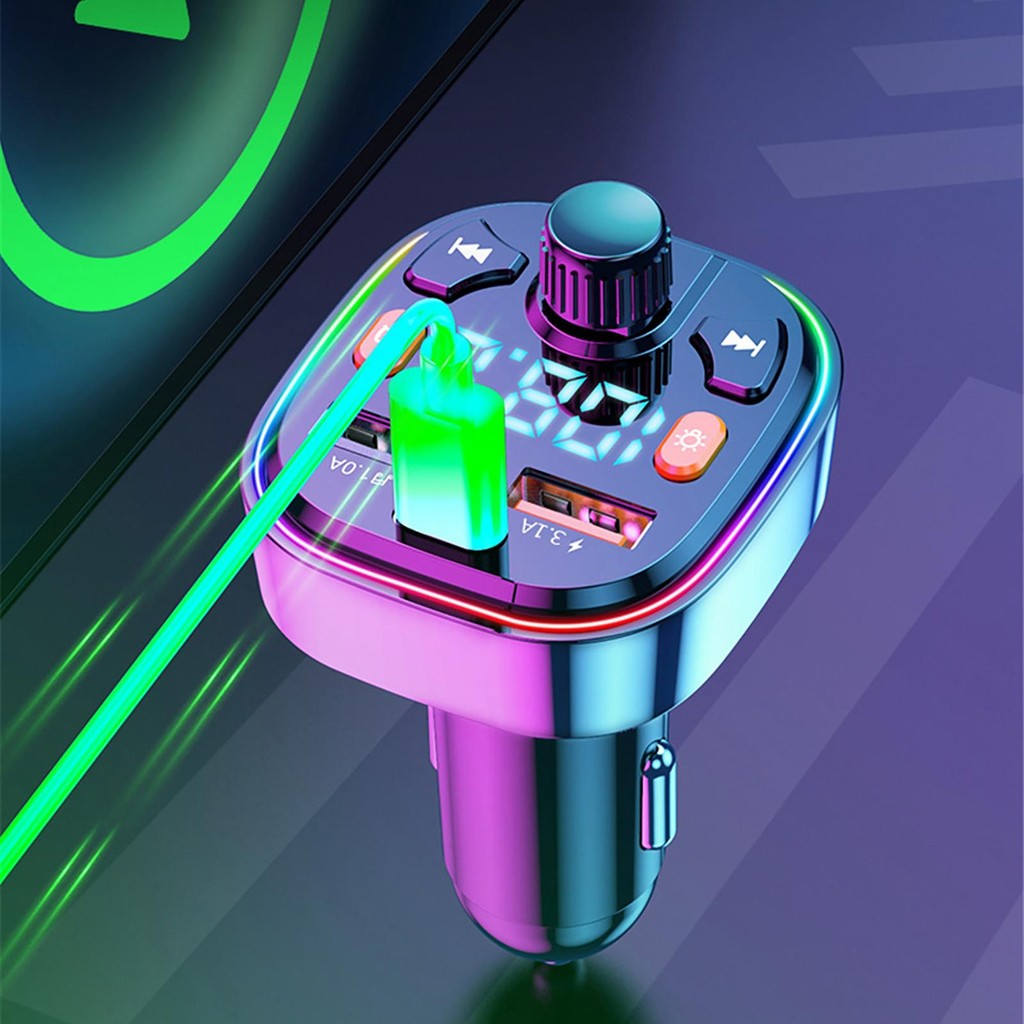 [blesiya21] Car Modulator Fast Charging สีสัน LED Backlit Universal ...