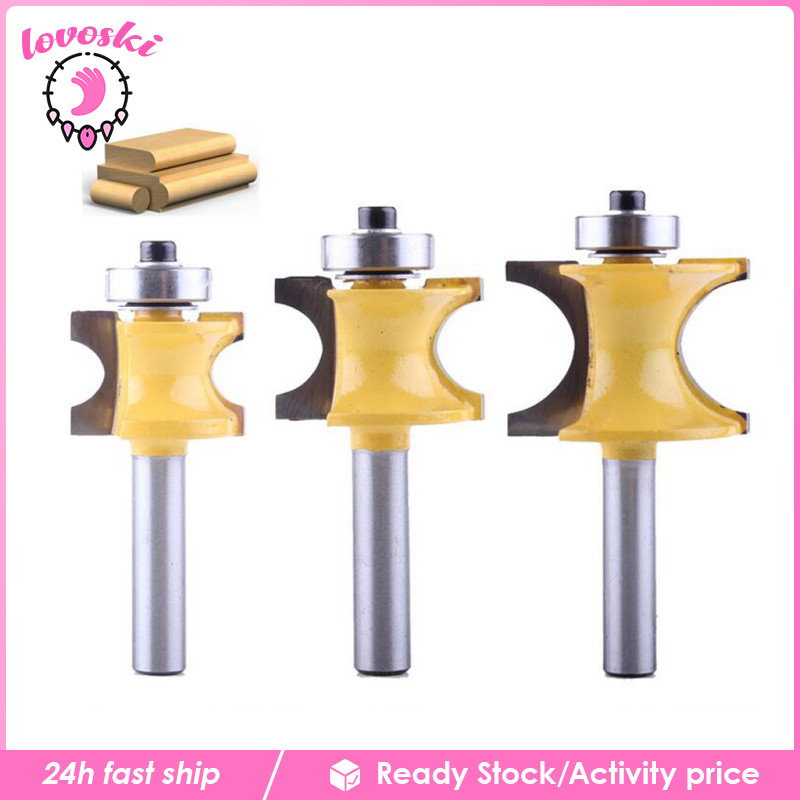 [Lovoski] 8 มม. Shank Half Round Bearing Bullnose Router Carbide Tipped ...