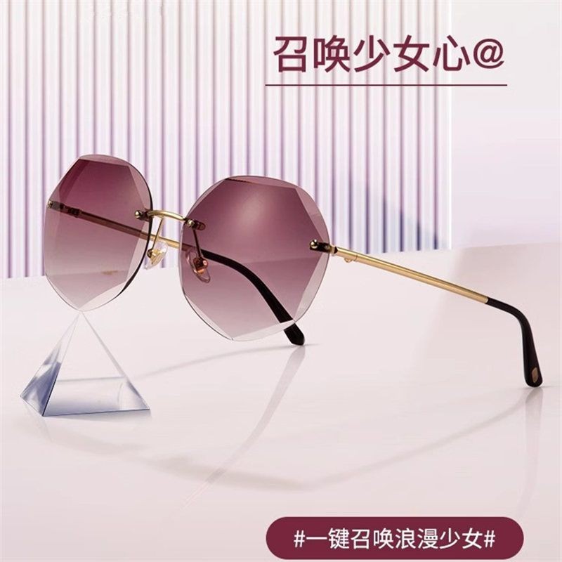 Vbvb2025 สไตล์ใหม่ Frameless Gradient แว่นตากันแดดพรีเมี่ยมหญิง HD Anti ...