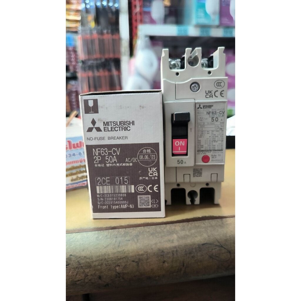 Mitsubishi MCCB เบรกเกอร์มิตซูบิชิ รุ่น NF63 2P 50A 50แอมป์ CV 2เฟส ใบกำกับภาษีออกได้ | Shopee ...