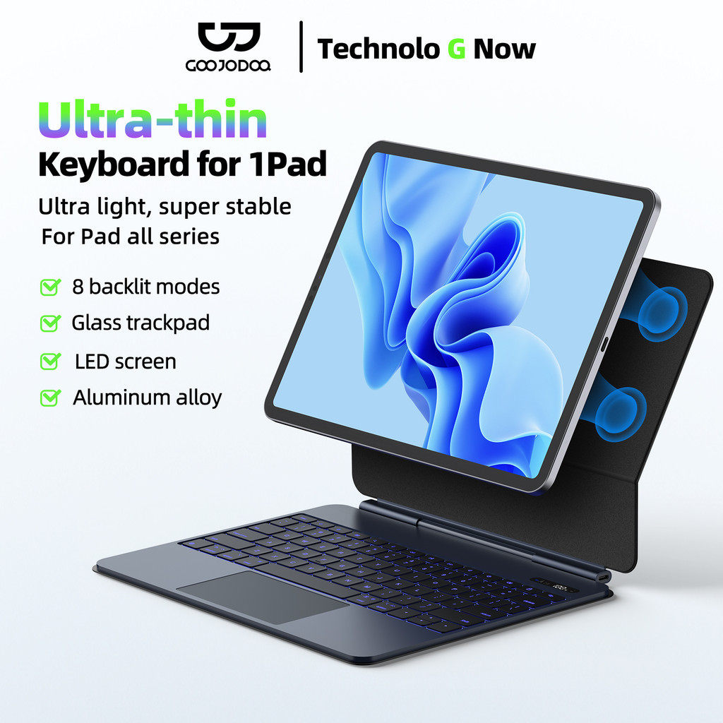 GOOJODOQ Lightweight Control Keyboard for Ipad Magnetic Connection ...