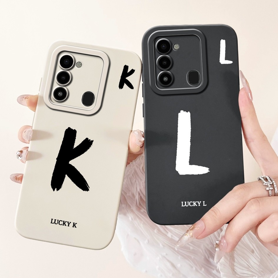 สําหรับ Tecno Spark Go 2022 กรณี KG5 KG5h น่ารัก Lucky ตัวอักษรซิลิโคน ...