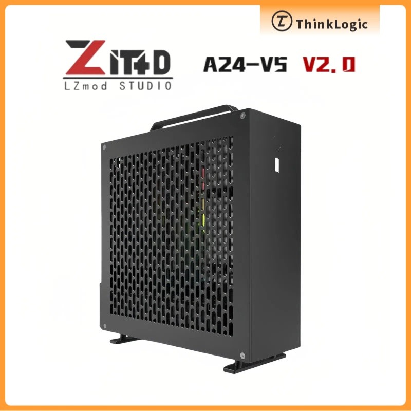 LZmod A24-V5 2.0 กรณี Mini ITX แชสซี Dual Slot GPU สองด้าน Chamfering ...