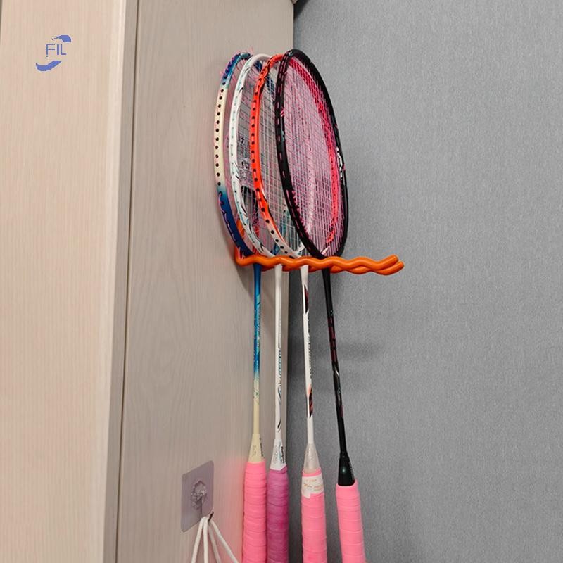 FIL ติดผนังแร็กเก็ตผู้ถือไม้เทนนิสผู้ถือไม้แบดมินตัน Wall Wave Hook ...
