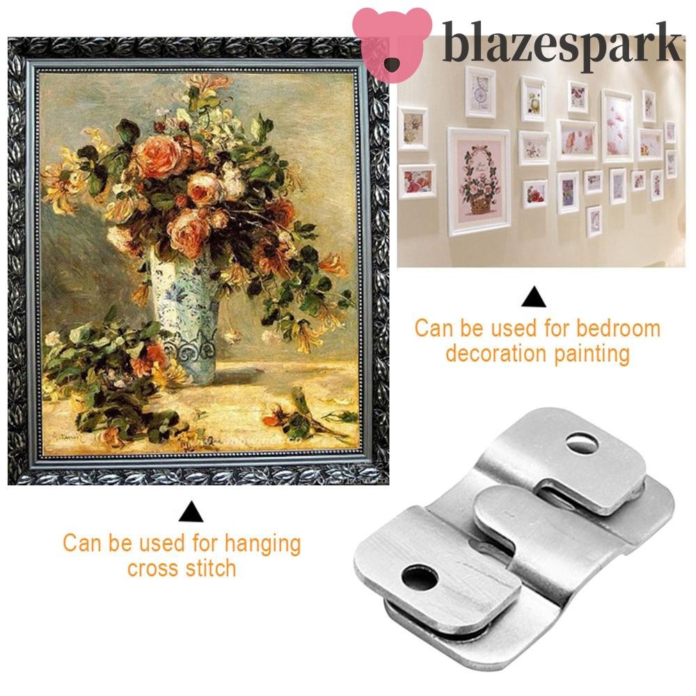 BLAZESPARK รูปภาพแขวนสแตนเลส 20 ชิ้น Z คลิป Interlocking ภาพวาดตกแต่งผนัง | Shopee Thailand