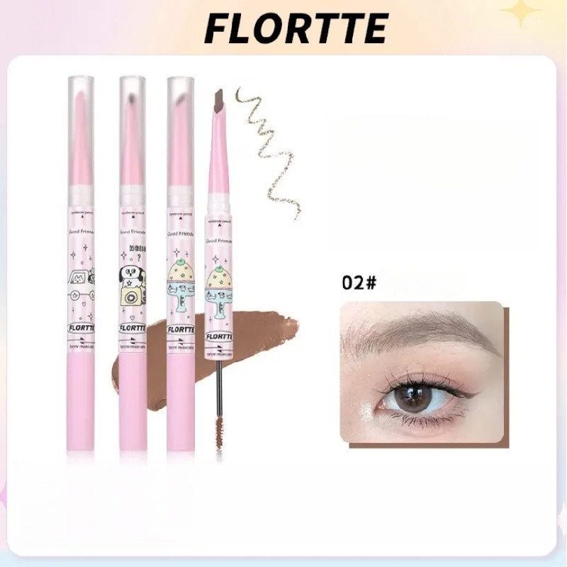 ครีมย้อมคิ้ว FLORTTE 2 หัว ดินสอเขียนคิ้ว ติดทนนาน กันน้ำ เครื่องสำอางแท้ OHUR | Shopee Thailand