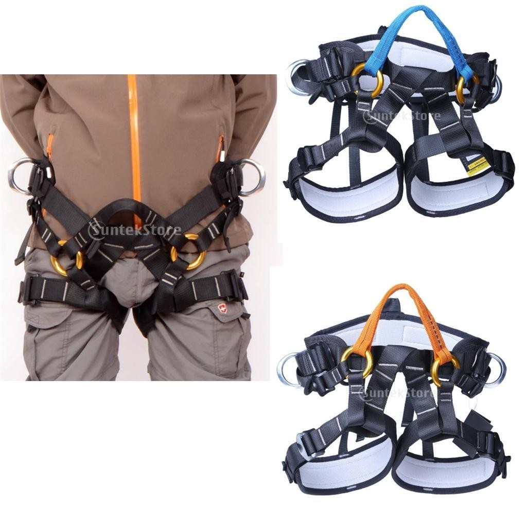 [ebtuhg] Rock Climbing Tree Surgeon Rappelling Harness Seat Safety Sit ...