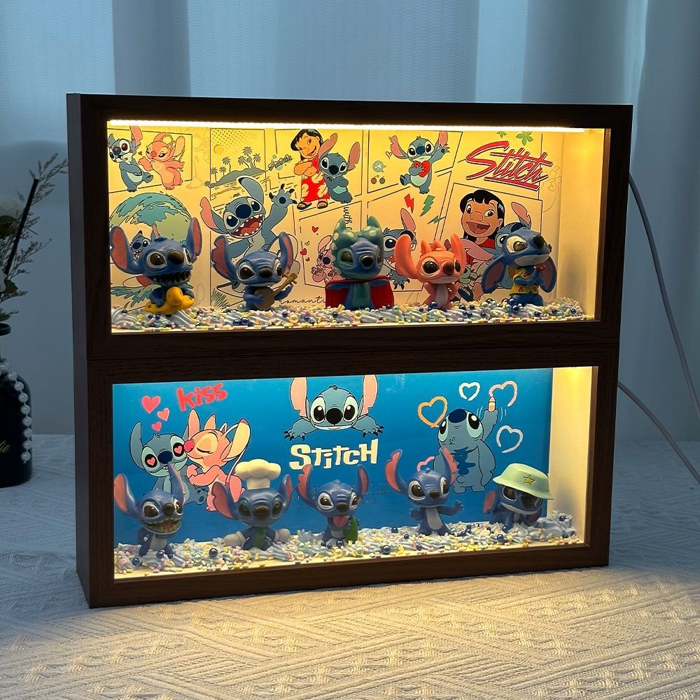 10 ชิ้น/เซ็ตอะนิเมะ Lilo & Stitch Action Figure น่ารักตุ๊กตา DIY เค้กตก ...