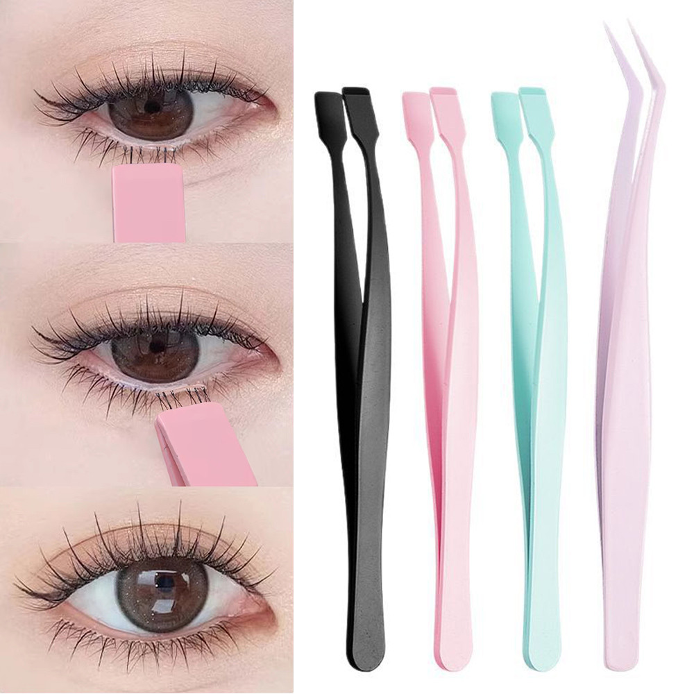ชี้/แบนคลิป Lash Pick Up ล่างขนตา Applicator Grafting 2 ชิ้นปากคีบแบบ ...